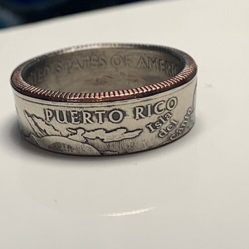 Puerto Rico Silver Proof Quarter Coin Ring Size or Pendant - Etsy