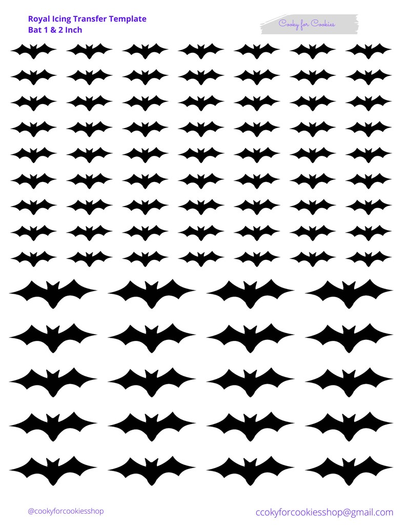 Halloween Bat Hat & Ghost Royal Icing Transfer Templates - Etsy