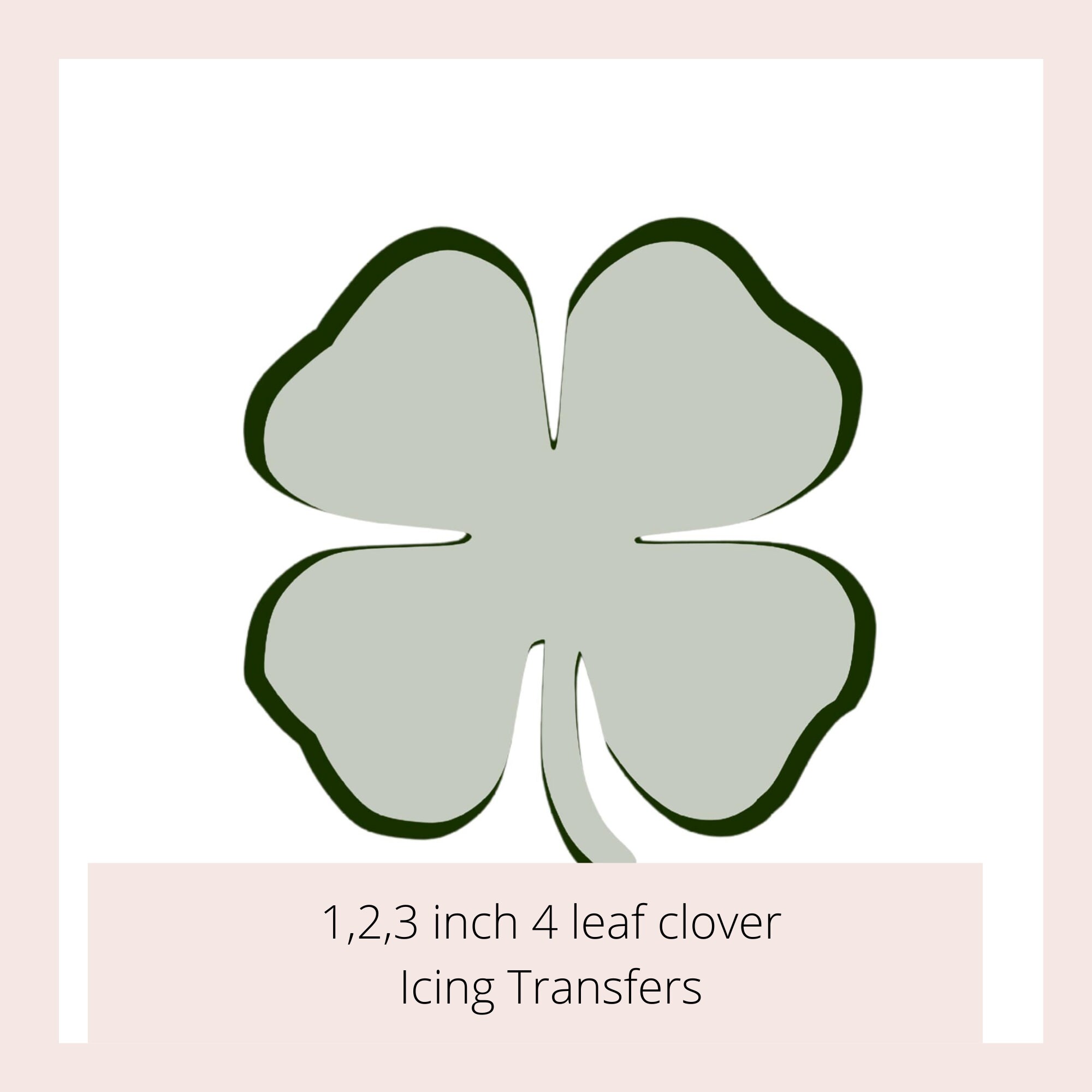 4 Leaf Clover Royal Icing Transfer Sheets, 1.5 ,2 and 3 Inches. - Etsy