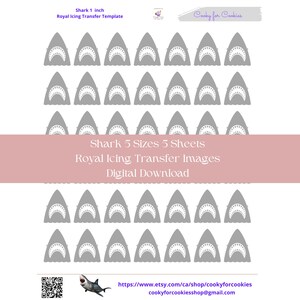 Shark Royal Icing Transfer Image, Shark Week, Jaws - Etsy