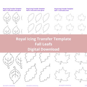 Fall Leaves Royal Icing Transfer Templates - Etsy