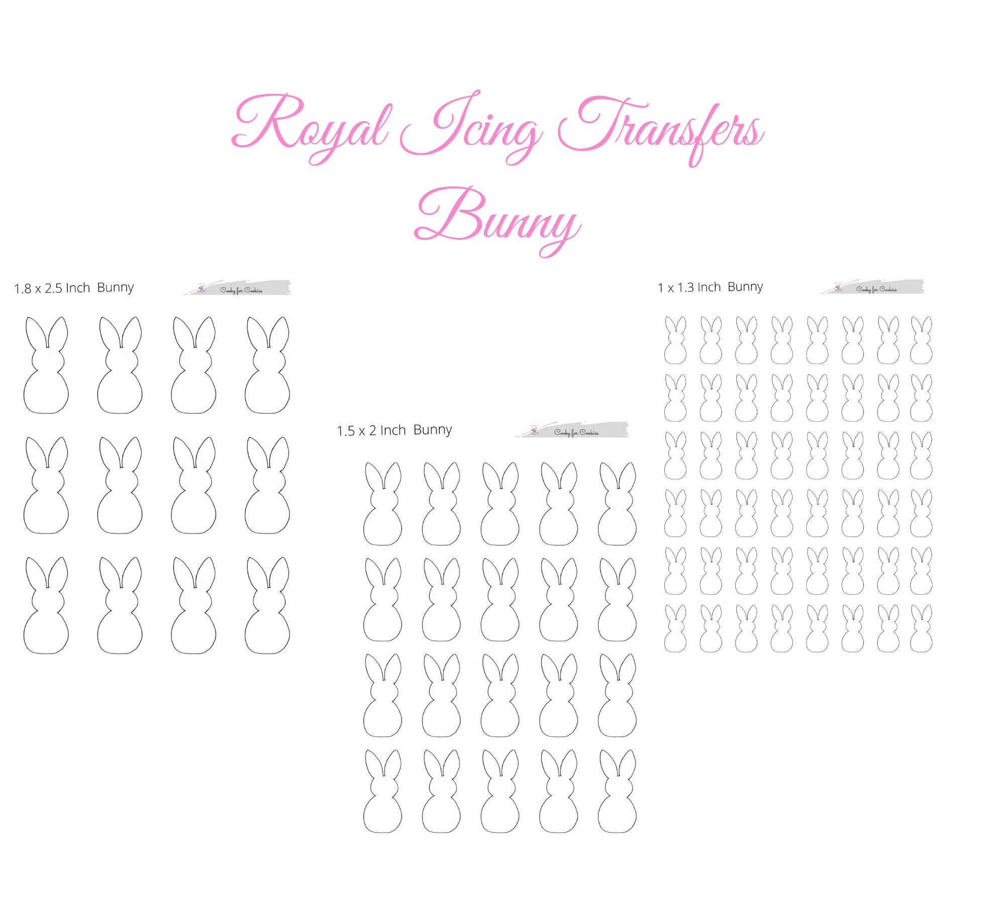 Easter Bunny Royal Icing Transfer Sheets - Etsy Canada
