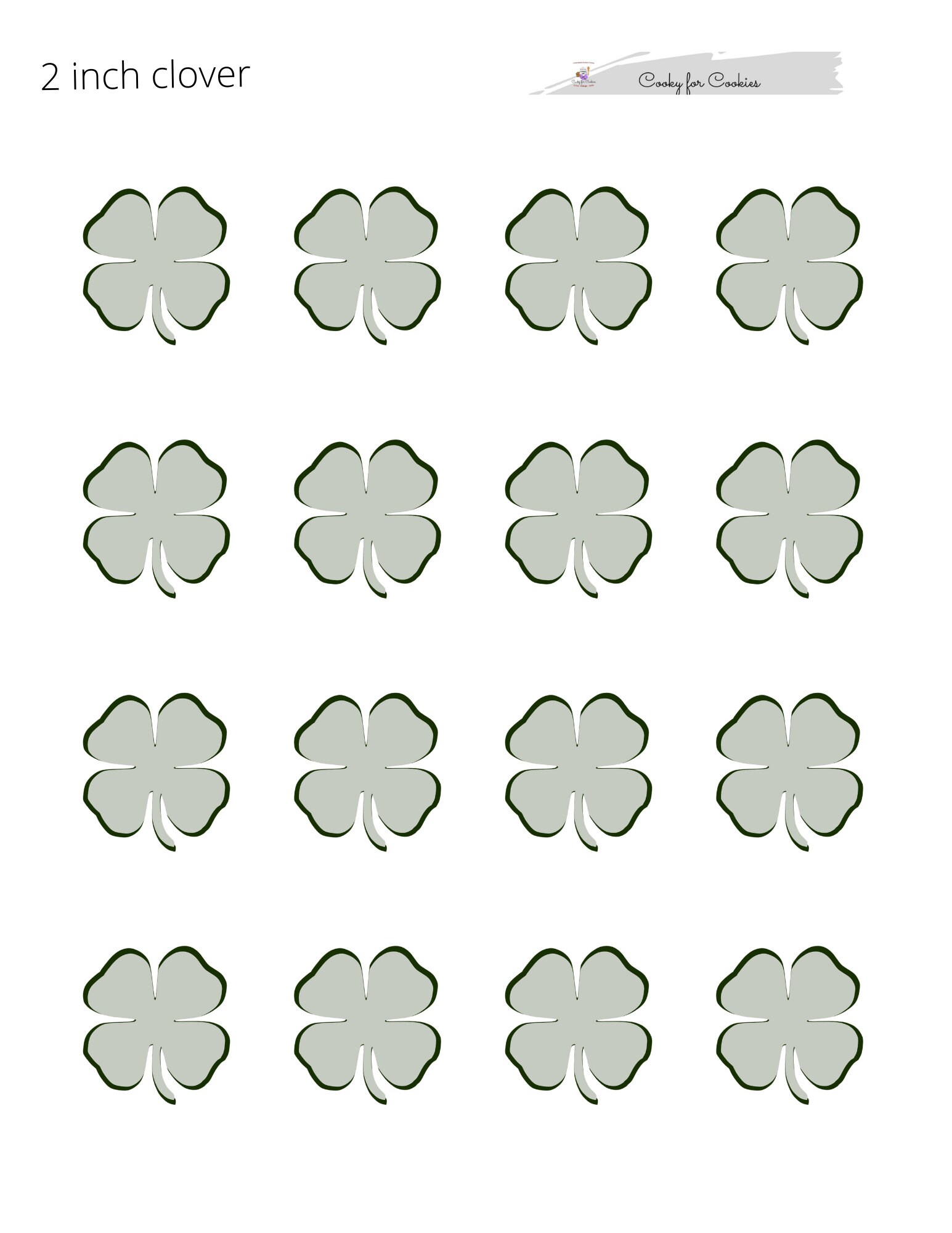 4 Leaf Clover Royal Icing Transfer Sheets, 1.5 ,2 and 3 Inches. - Etsy