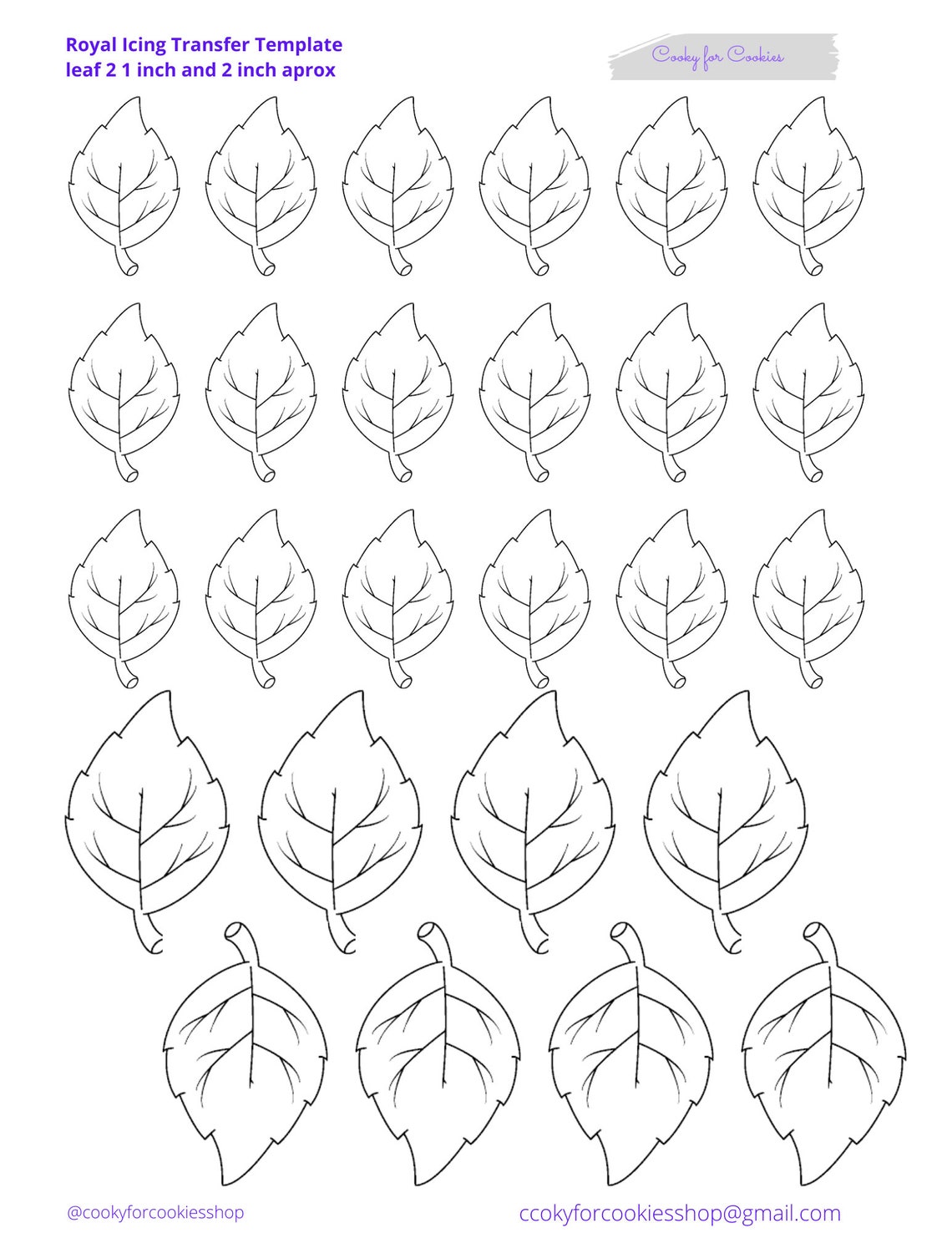 Fall Leaves Royal Icing Transfer Templates - Etsy
