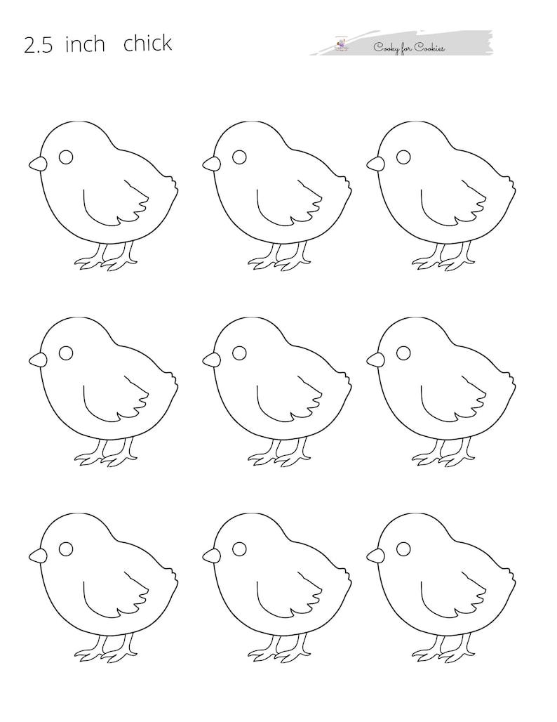 Chick Royal Icing Transfer Sheet | Etsy