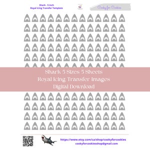 Shark Royal Icing Transfer Image, Shark Week - Etsy