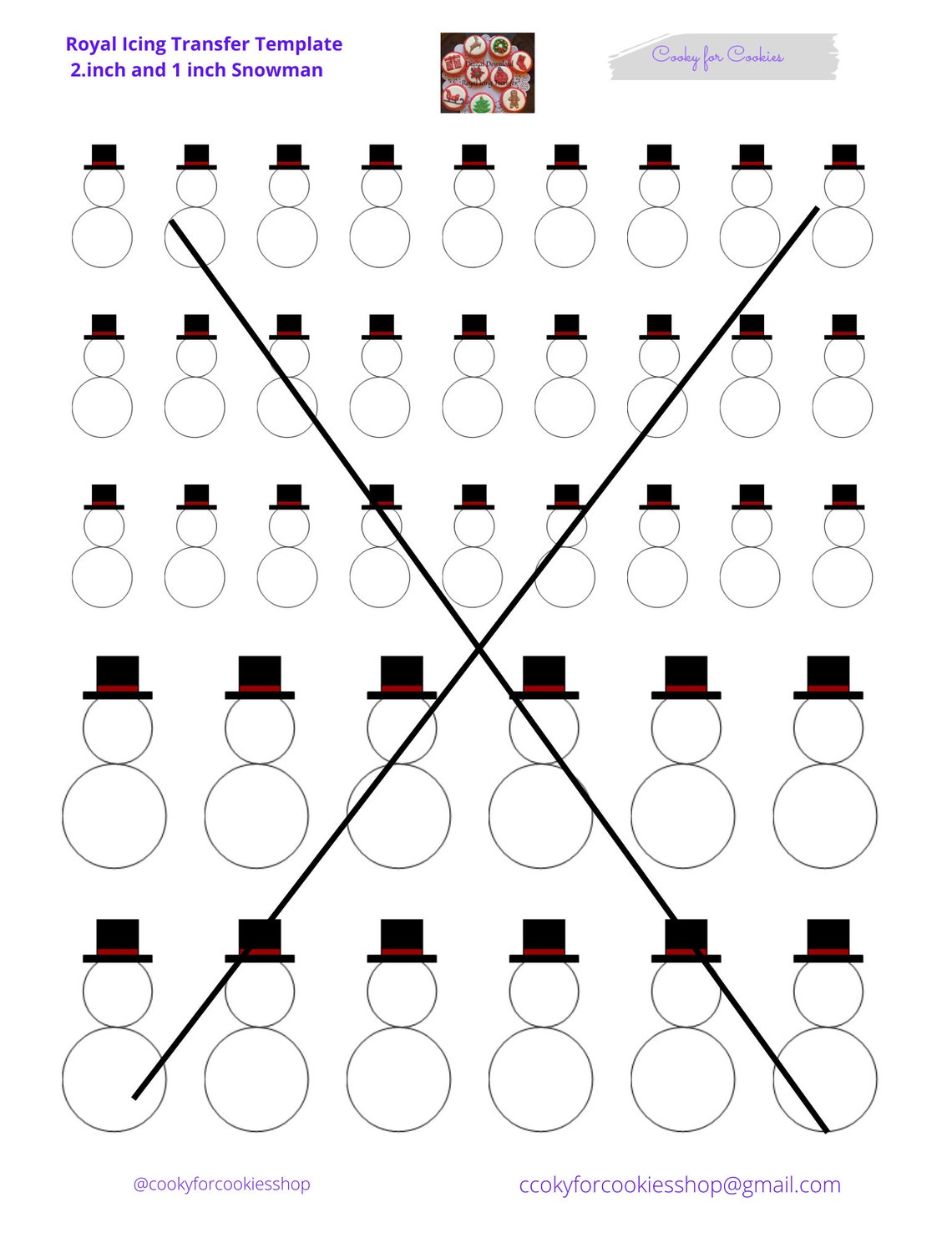Snowman Royal Icing Transfer Template - Etsy