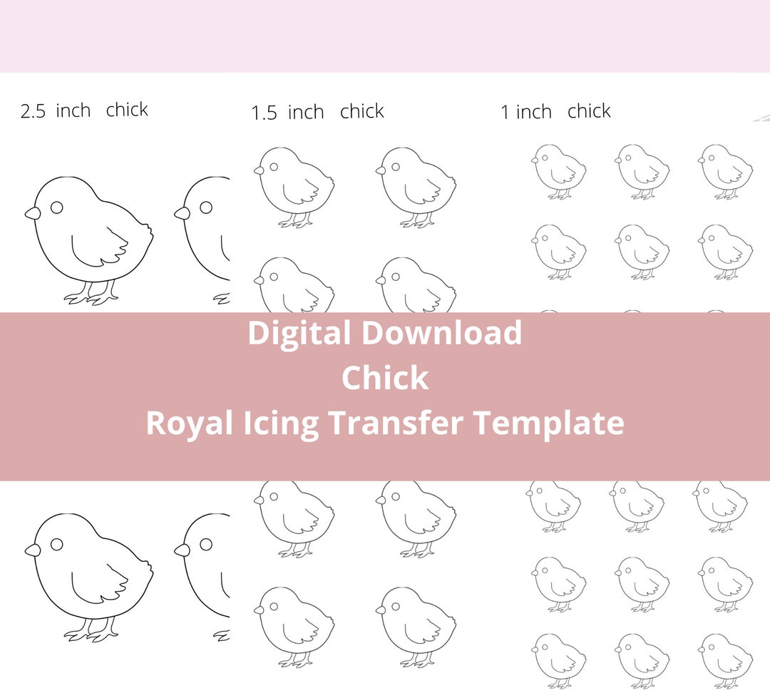Chick Royal Icing Transfer Sheet - Etsy