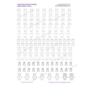 Baby Stuff Royal Icing Transfer Templates: Cookie and Cupcake ...