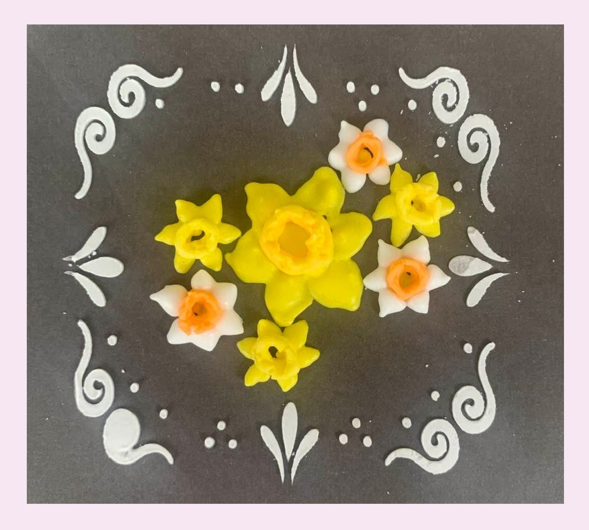 Daffodil Royal Icing Transfer Template - Etsy
