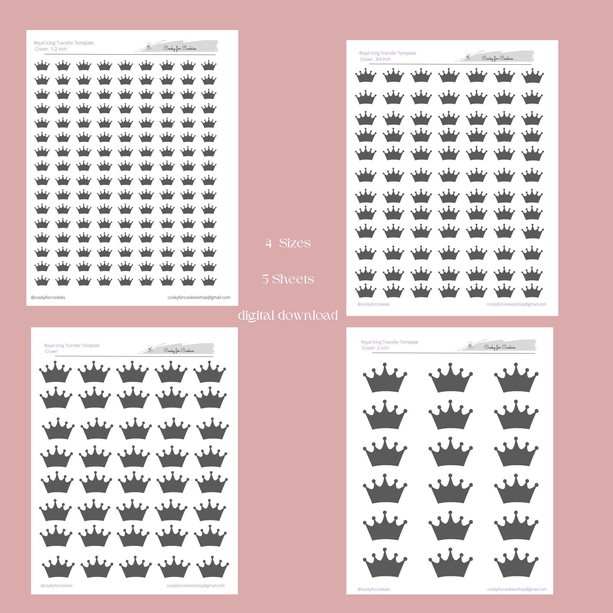 Tiara Template For Royal Icing