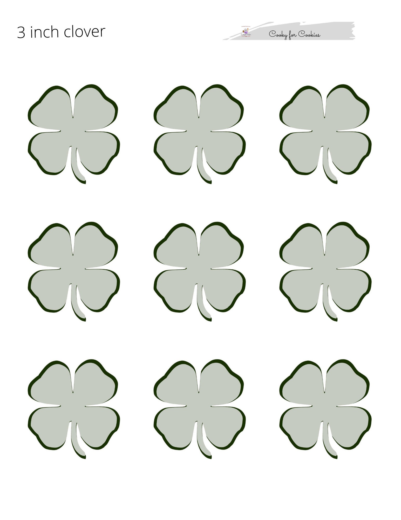 4 Leaf Clover Royal Icing Transfer Sheets, 1.5 ,2 and 3 Inches. - Etsy