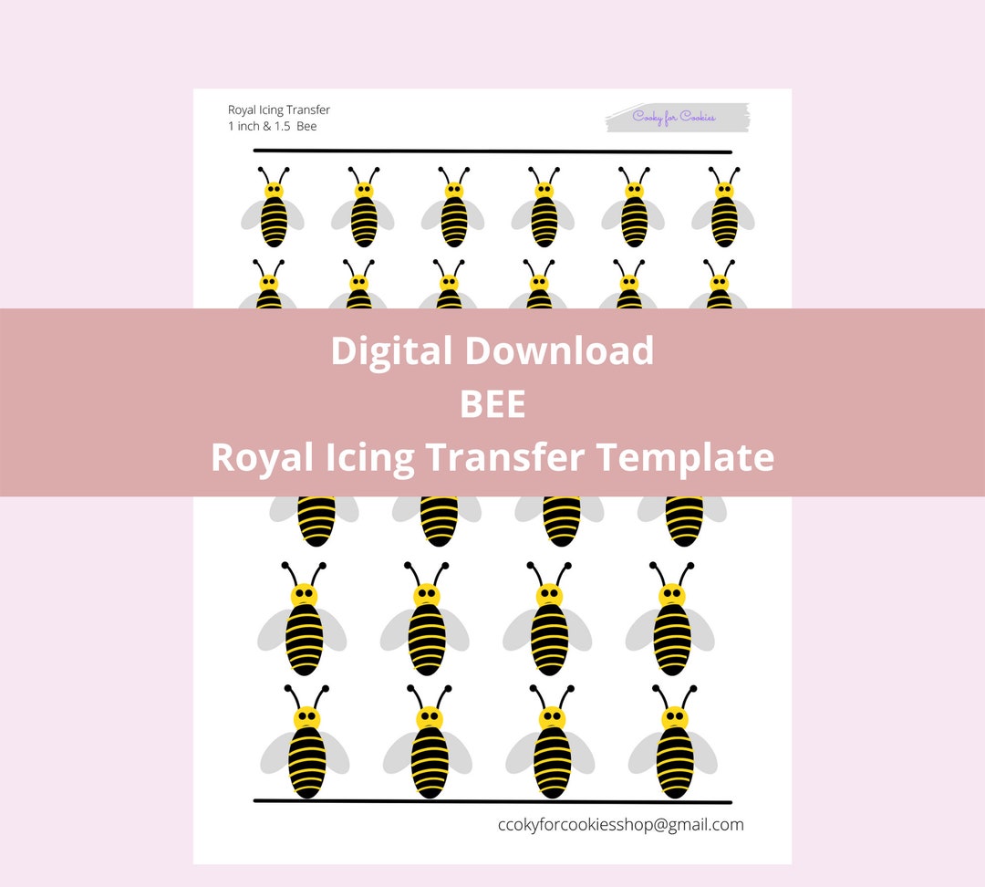 Bee Royal Icing Transfers. Will You Bee Mine! - Etsy