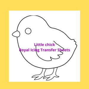 Chick Royal Icing Transfer Sheet - Etsy