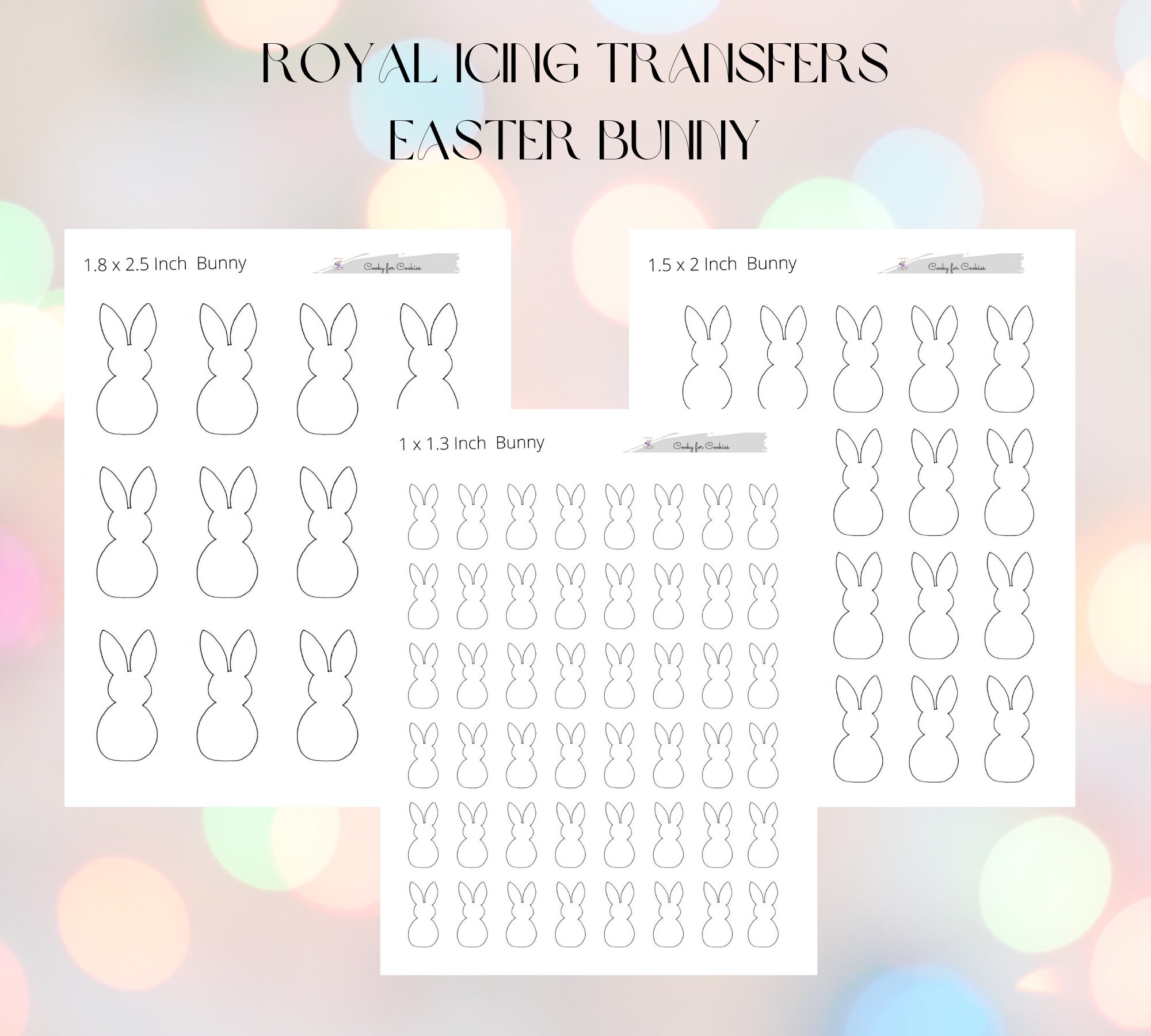 Easter Bunny Royal Icing Transfer Sheets - Etsy Canada