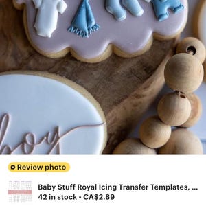 Baby Stuff Royal Icing Transfer Templates: Cookie and Cupcake ...