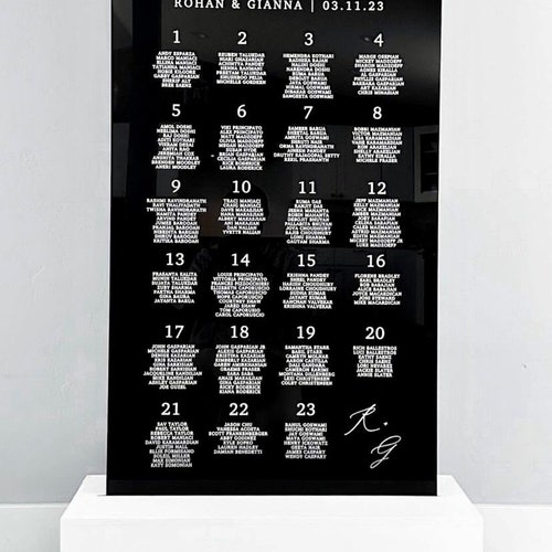 Acrylic Wedding Stand Seating Chart Stand - Etsy