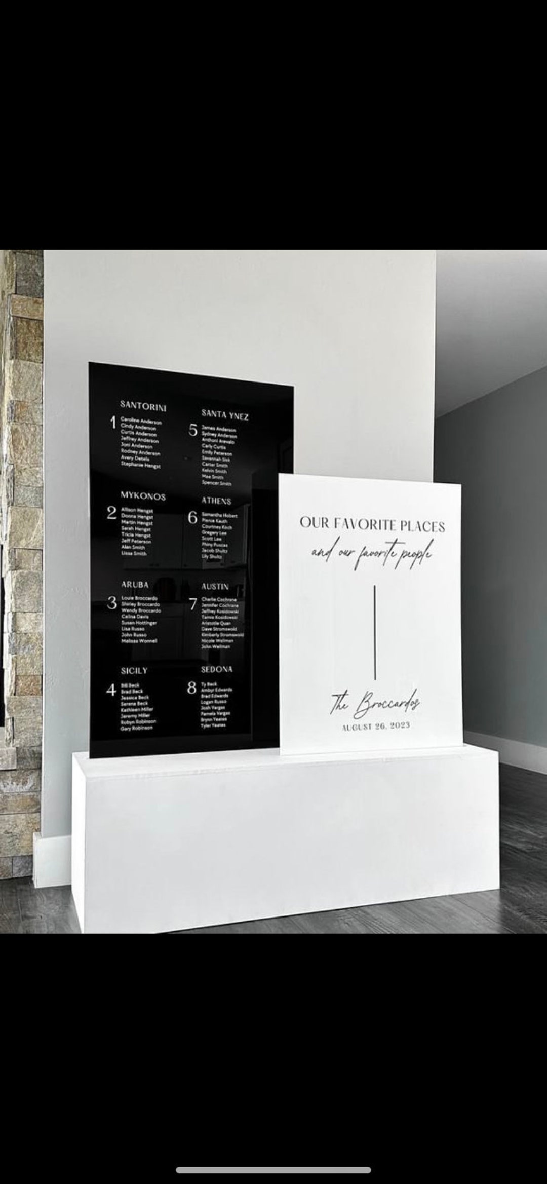 Daul Acrylic Sign Stand | Seating Chart Stand - Etsy