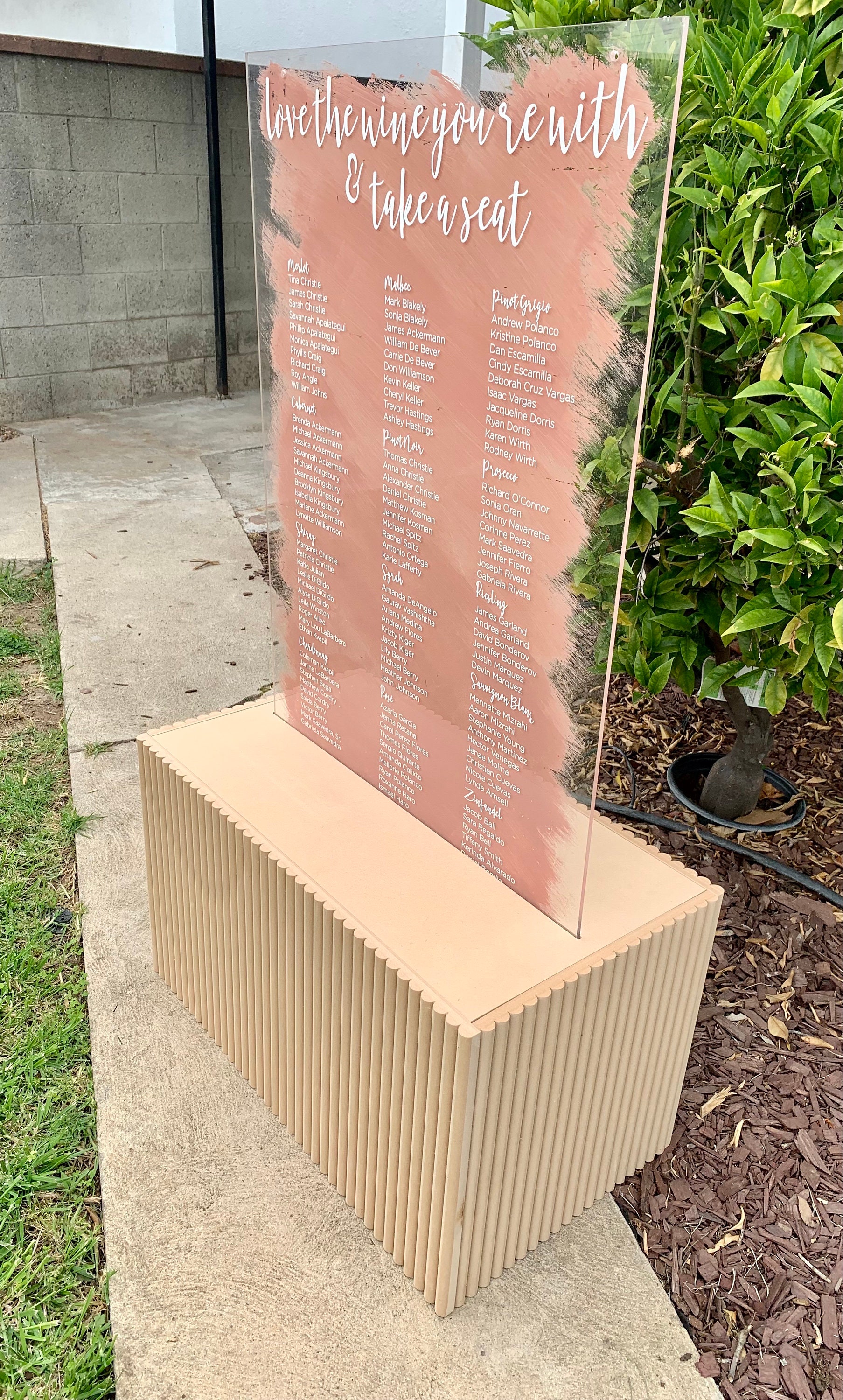 28 Ripple Effect Acrylic Wedding Stand Seating Chart - Etsy