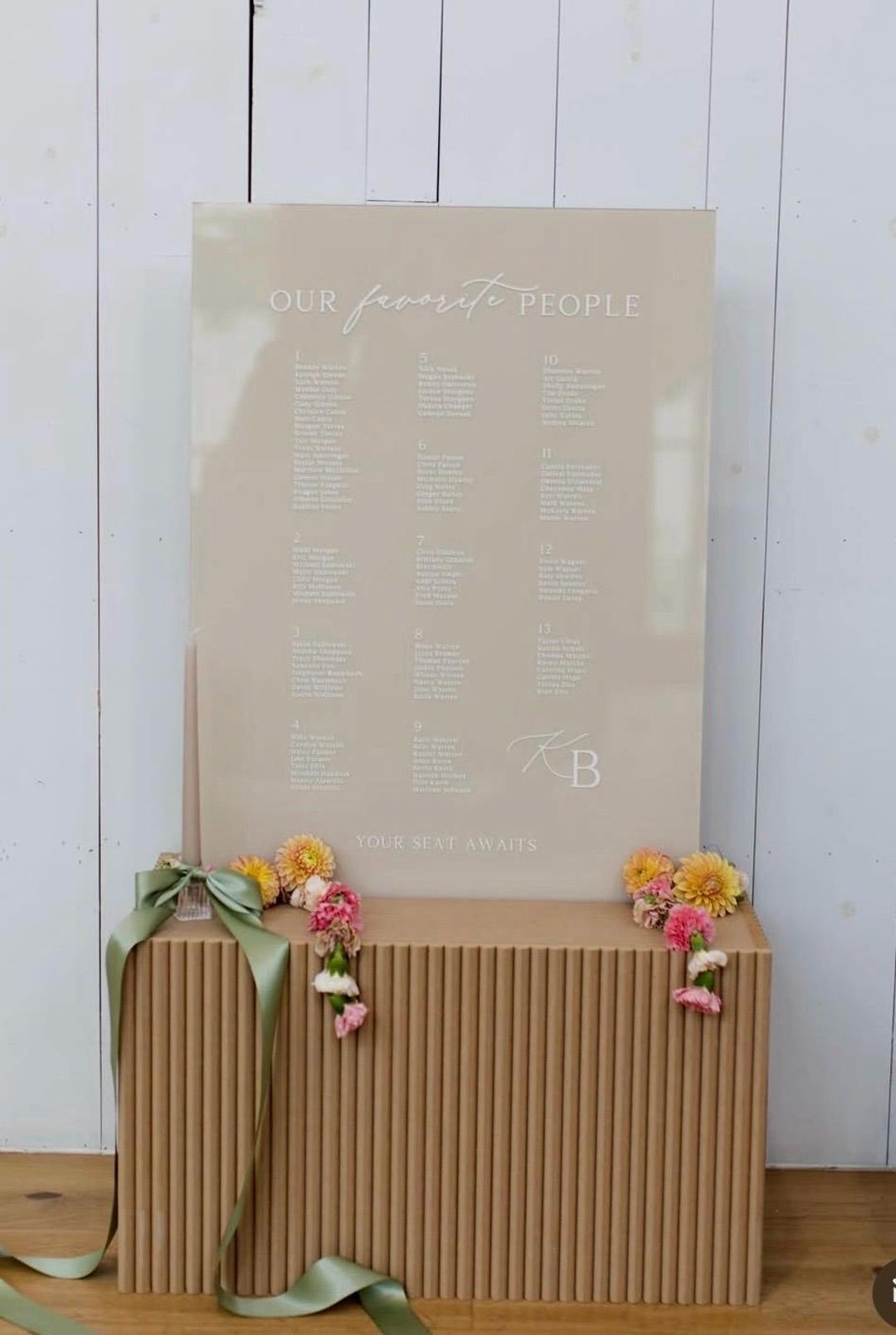 28" Ripple Effect Acrylic Wedding Stand | Seating Chart Stand | Ripple ...