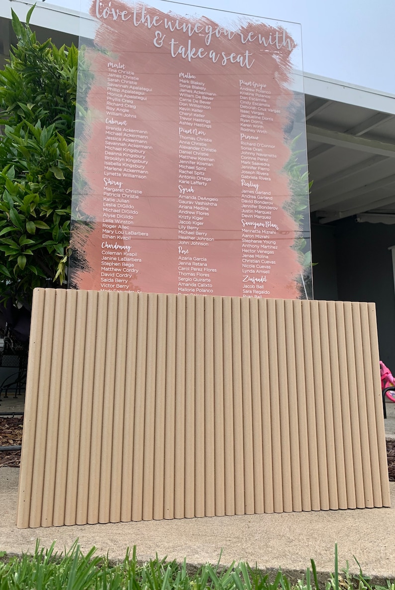 28 Ripple Effect Acrylic Wedding Stand Seating Chart - Etsy