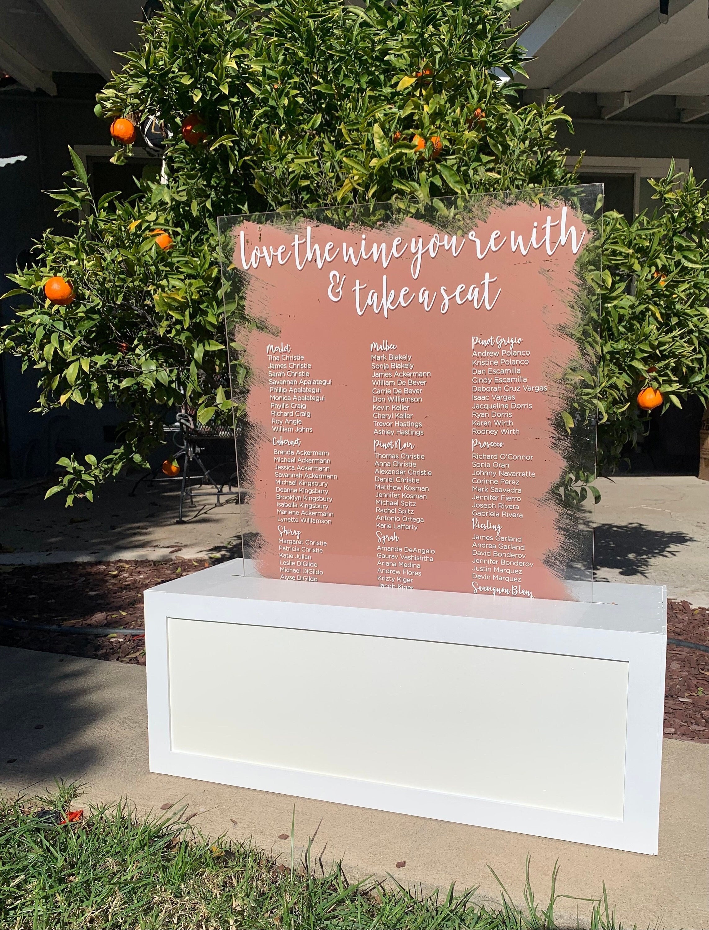 Acrylic Wedding Stand With Trim Seating Chart Stand - Etsy