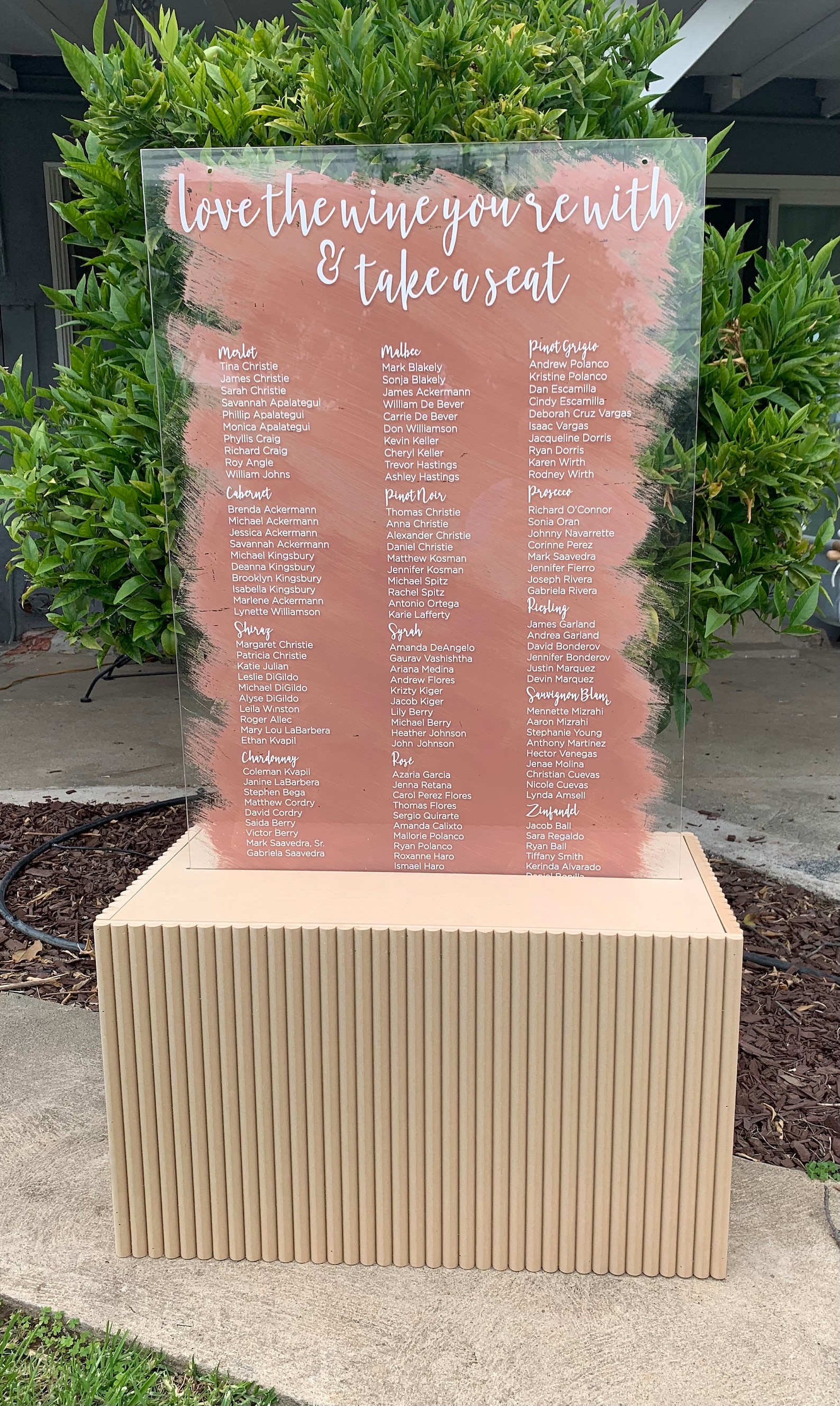 28 Ripple Effect Acrylic Wedding Stand Seating Chart - Etsy