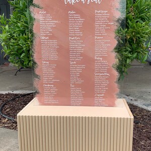 28" Ripple Effect Acrylic Wedding Stand | Seating Chart Stand | Ripple ...