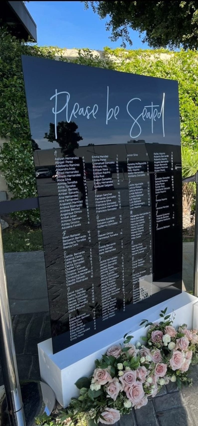 Acrylic Wedding Stand Seating Chart Low Profilestand - Etsy