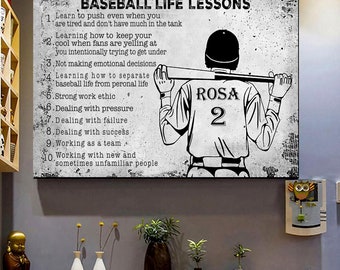 Baseball Life Lessons Canvas - Etsy
