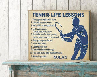 Tennis Life Lessons - Etsy