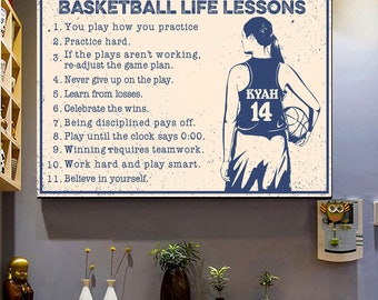 Personalized Girl Basketball Art - Etsy