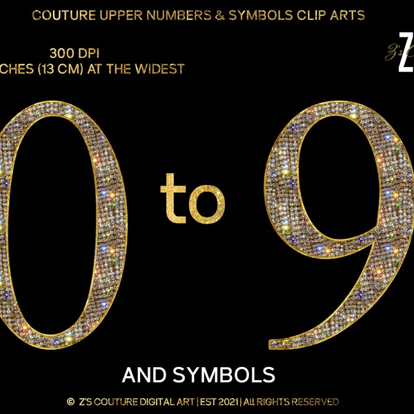 Bling Numbers - Etsy