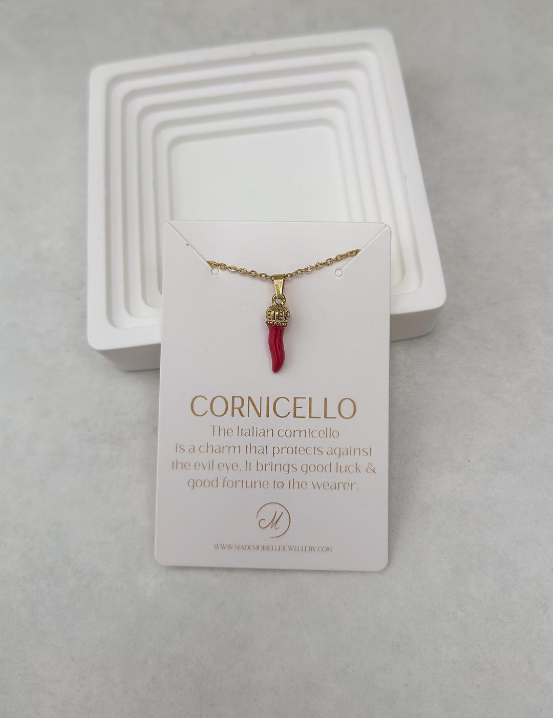 Italian Crown Cornicello Lucky Charm Red Horn Amulet for Luck and ...