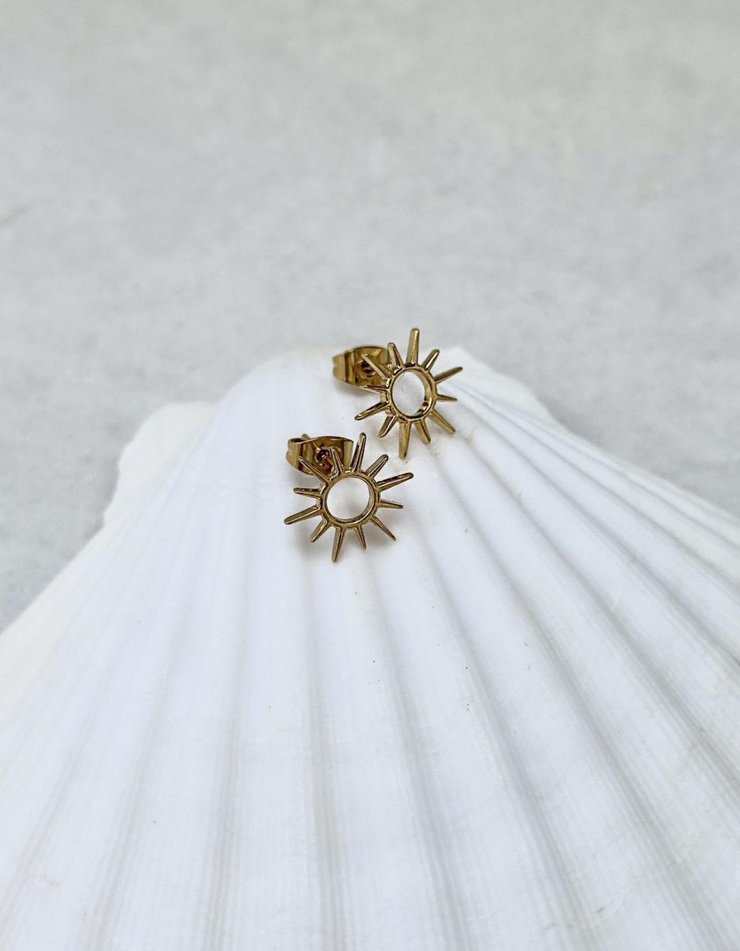 Gold Sun Studs Sunshine Minimalist Gold Stud Earrings Dainty Earrings ...