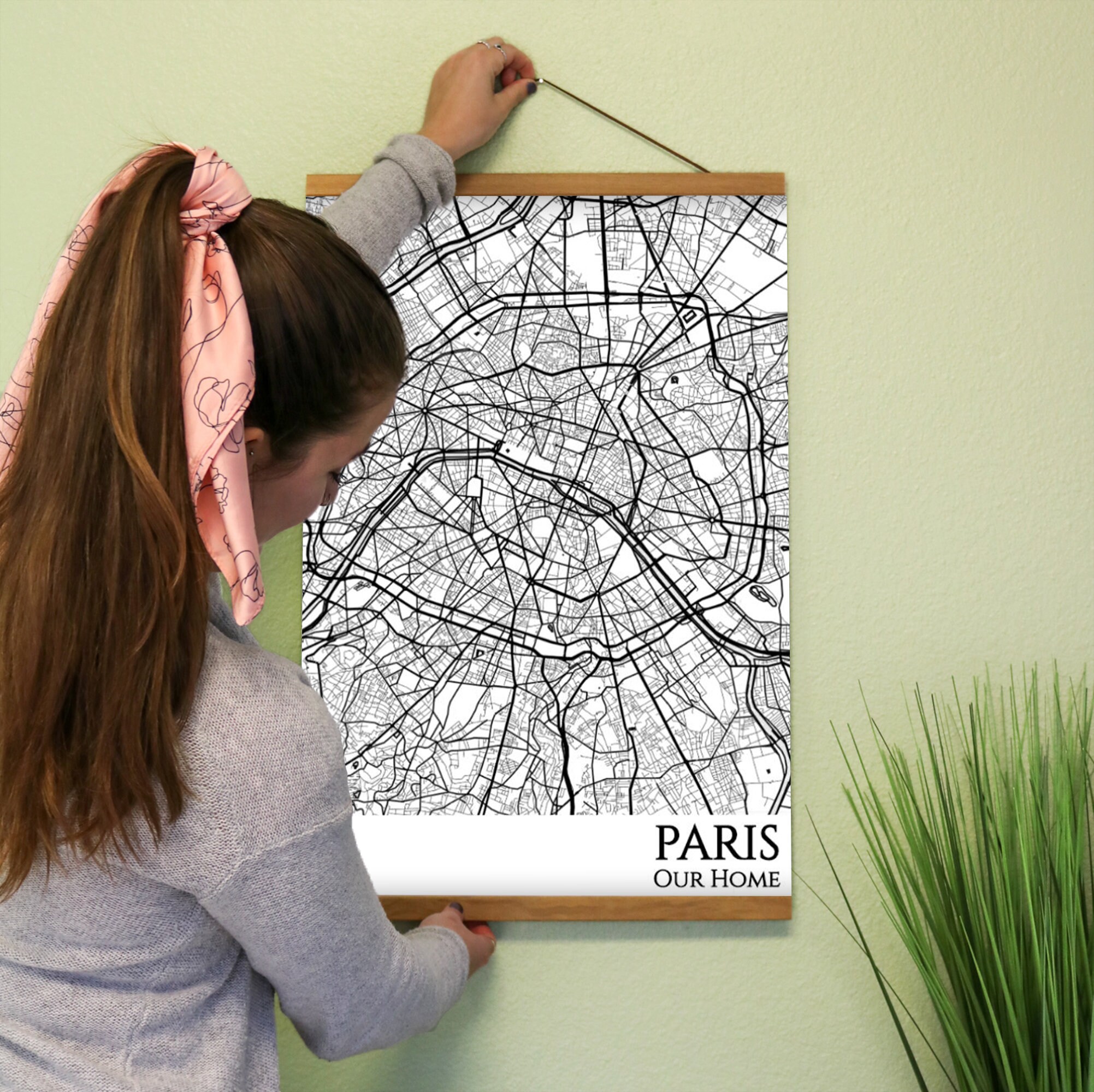 Paris Map Poster Paris France Paris City Map Poster Wall Art - Etsy