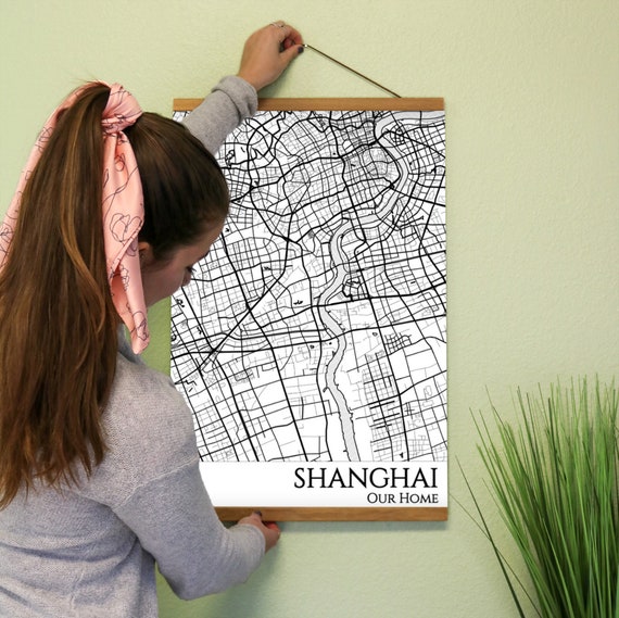 Shanghai Map Poster Shanghai China Shanghai City Map - Etsy