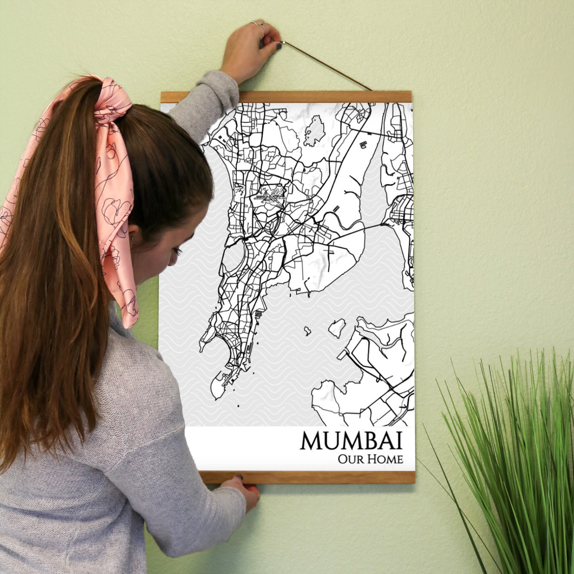 Mumbai Map Poster Mumbai Mumbai City Map Poster Wall Art - Etsy.de