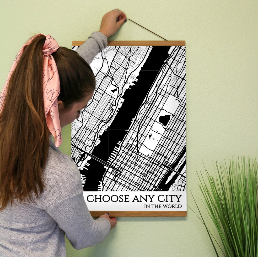 City Map Poster - City Street Map Print -city Map Poster Wall Art-map ...