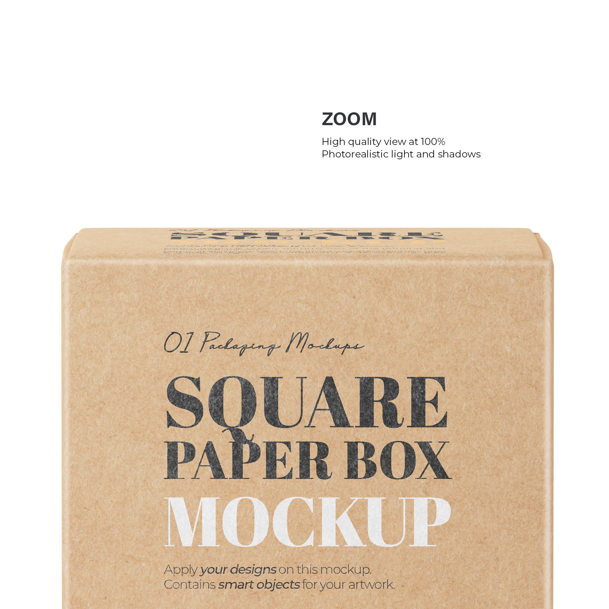 Digital Square Cardboard Box Mockup PSD / PNG / JPG - Etsy
