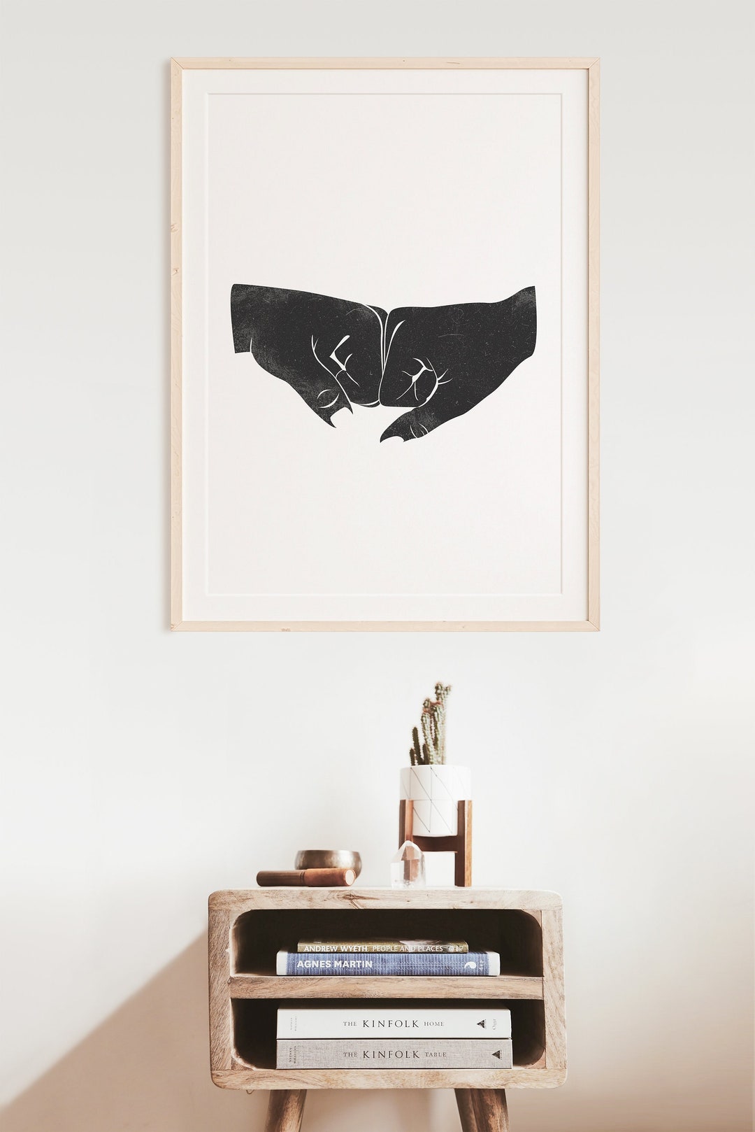 Fist Bump Handshake Digital Illustration Ready to Print Wall Art - Etsy