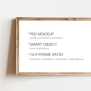 Digital Frame TV Mockup - 16:9 Frame Ratio - PSD / JPG - Etsy