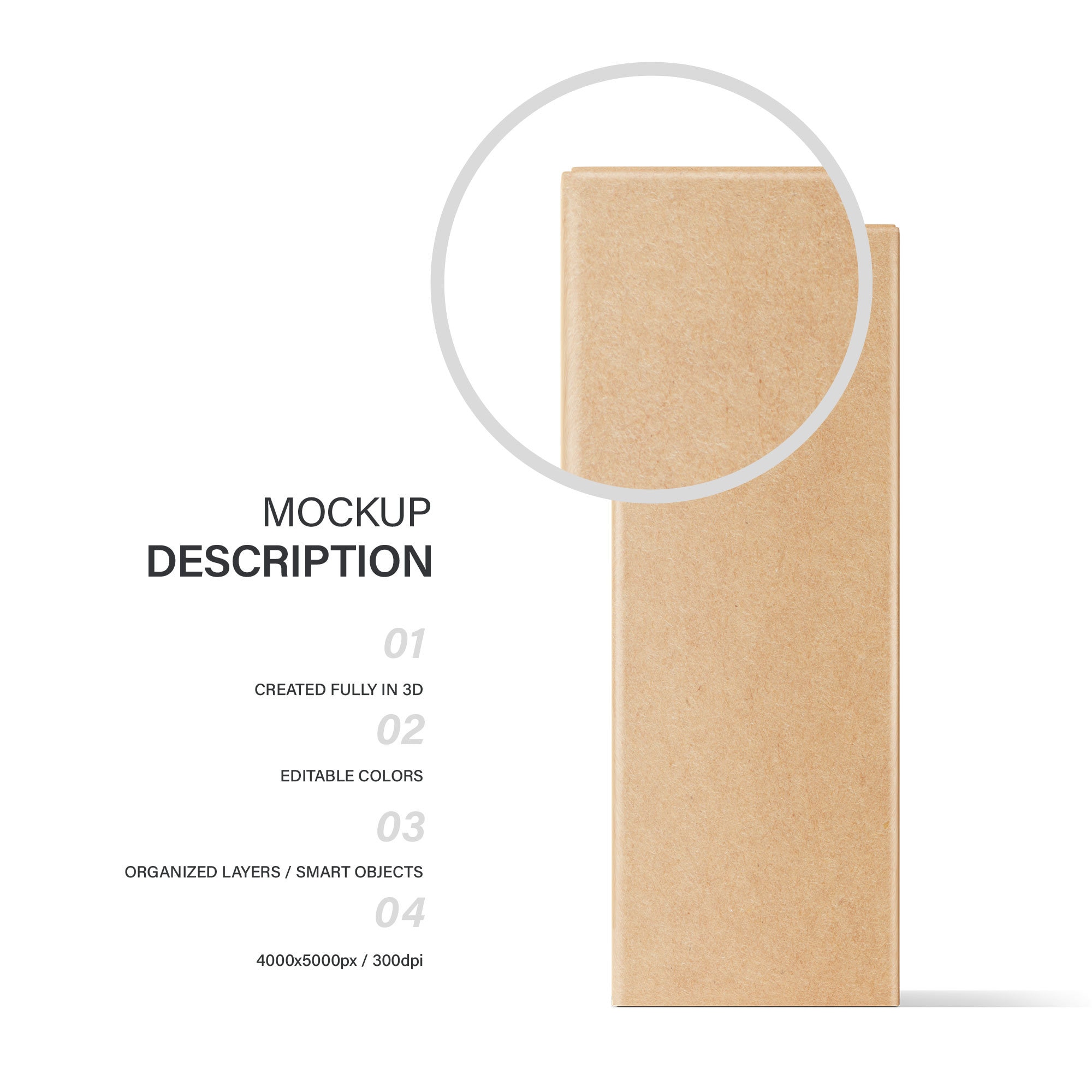 Digital Cardboard Box Mockup PSD / PNG / JPG - Etsy