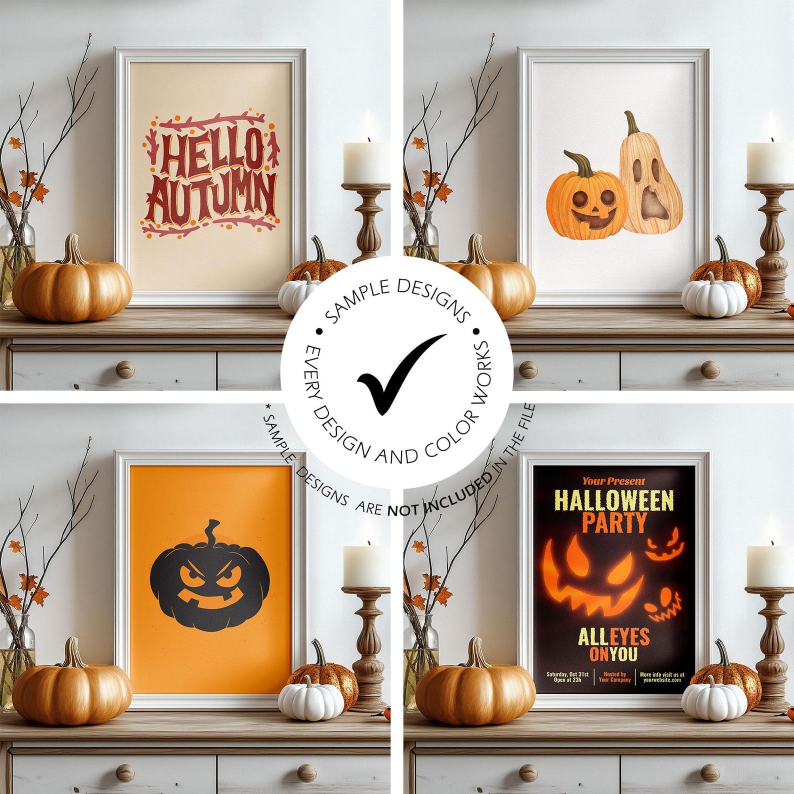 Digital Picture Frame Mockup - ISO Frame Size - Fall Edition - PSD ...