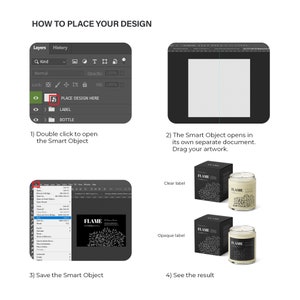 Digital Candle in Clear Glass Jar With Box Mockup - PSD / PNG / JPG - Etsy