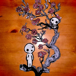 Kodama Glow in the Dark Japanese Tree Spirit Anime Embroidered Patch - Etsy