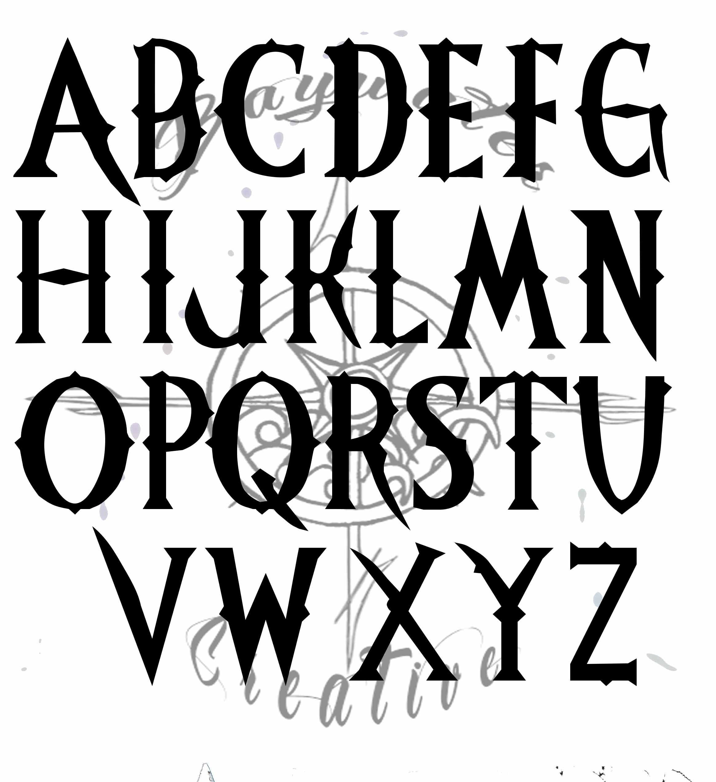 Modern Gothic Dark Snark Wednesday Font Digital Download - Etsy España