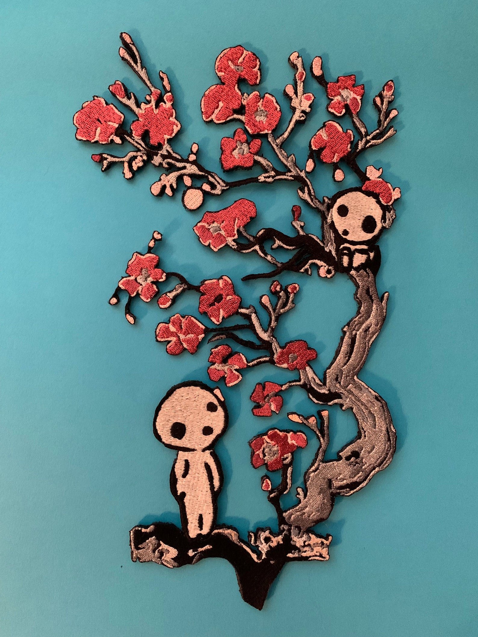 Kodama Glow in the Dark Japanese Tree Spirit Anime Embroidered - Etsy