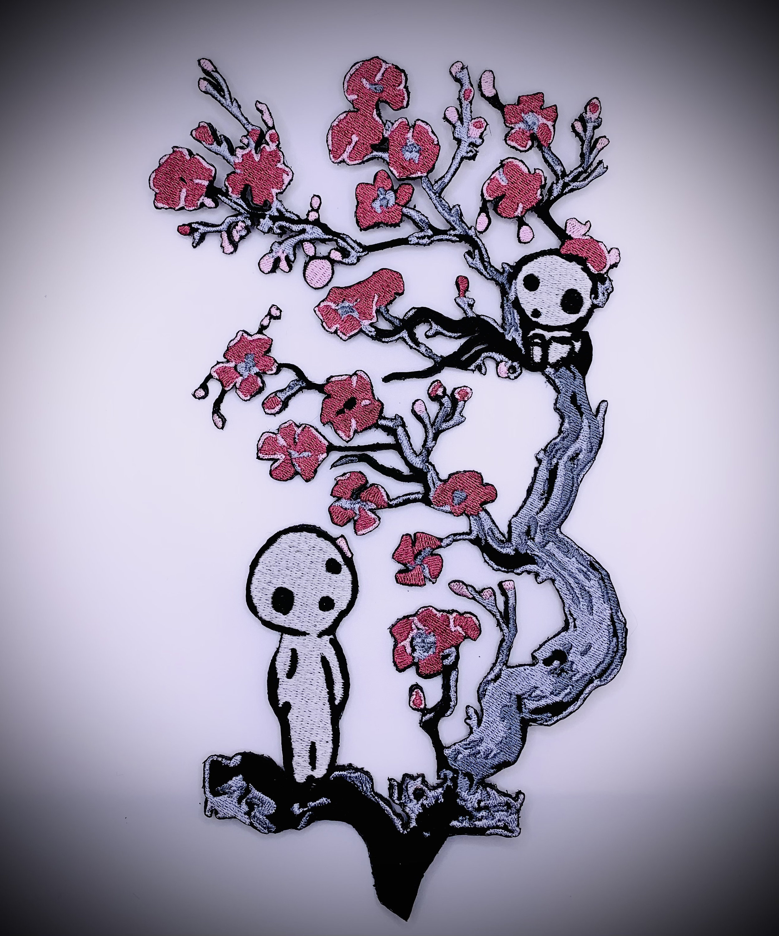 Kodama Glow in the Dark Japanese Tree Spirit Anime Embroidered - Etsy