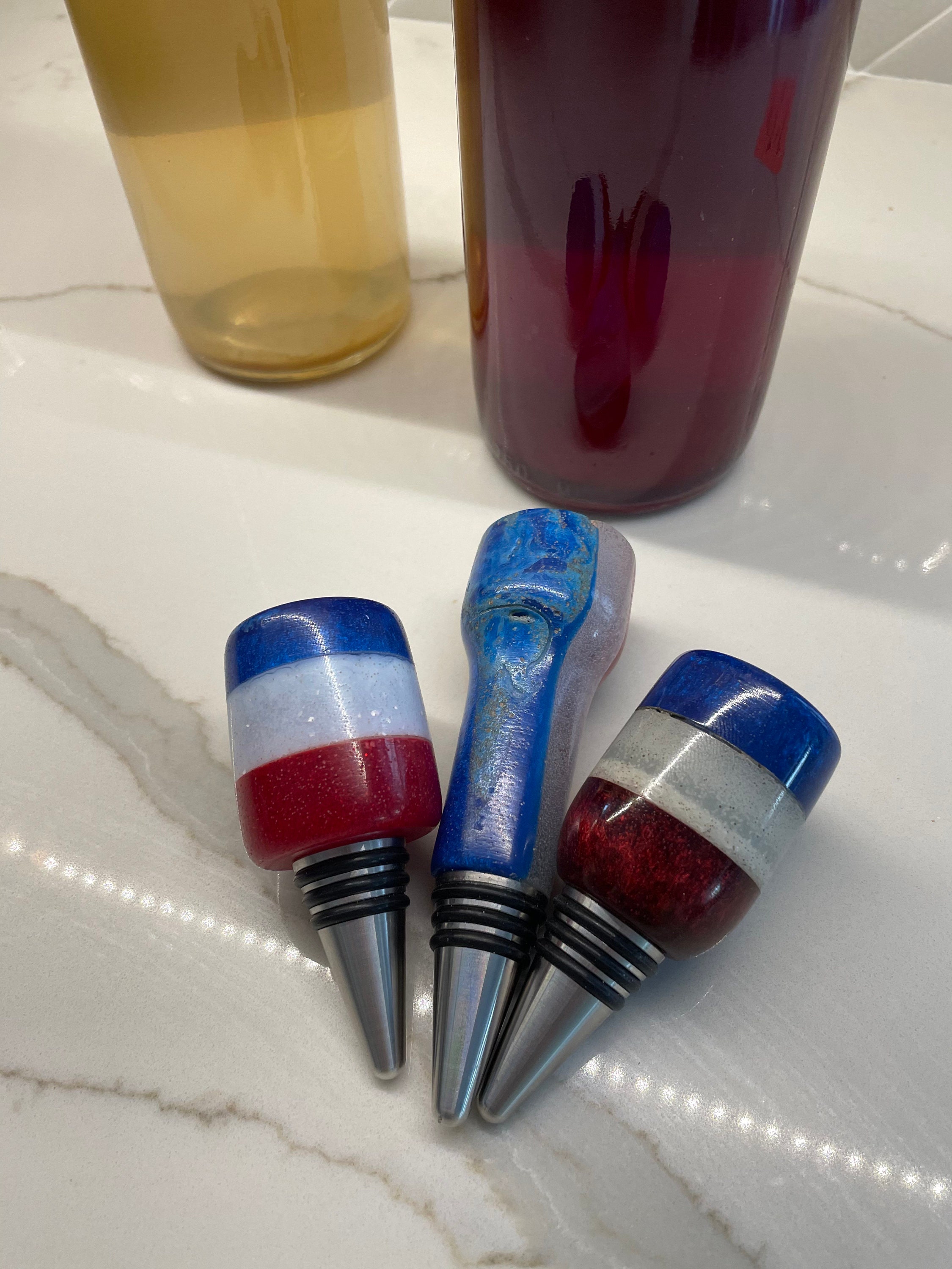 Acrylic Hand Turned Bottle Stopper With Stainless Steel Plug - Etsy